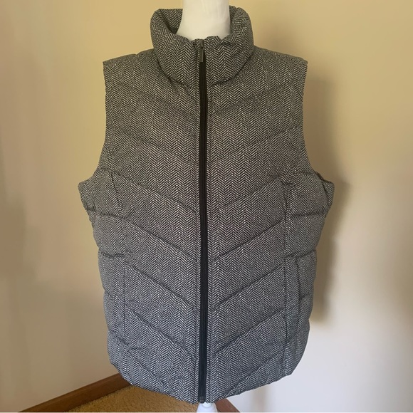 Lands' End | Jackets & Coats | Lands End Womens Down Vest Grey And ...